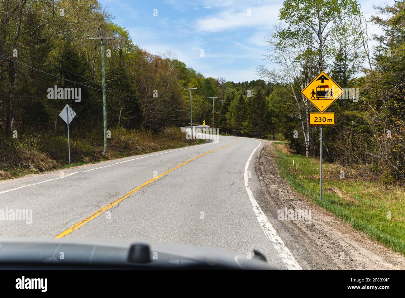 Canadian bus stop sign hi-res stock photography and images - Alamy