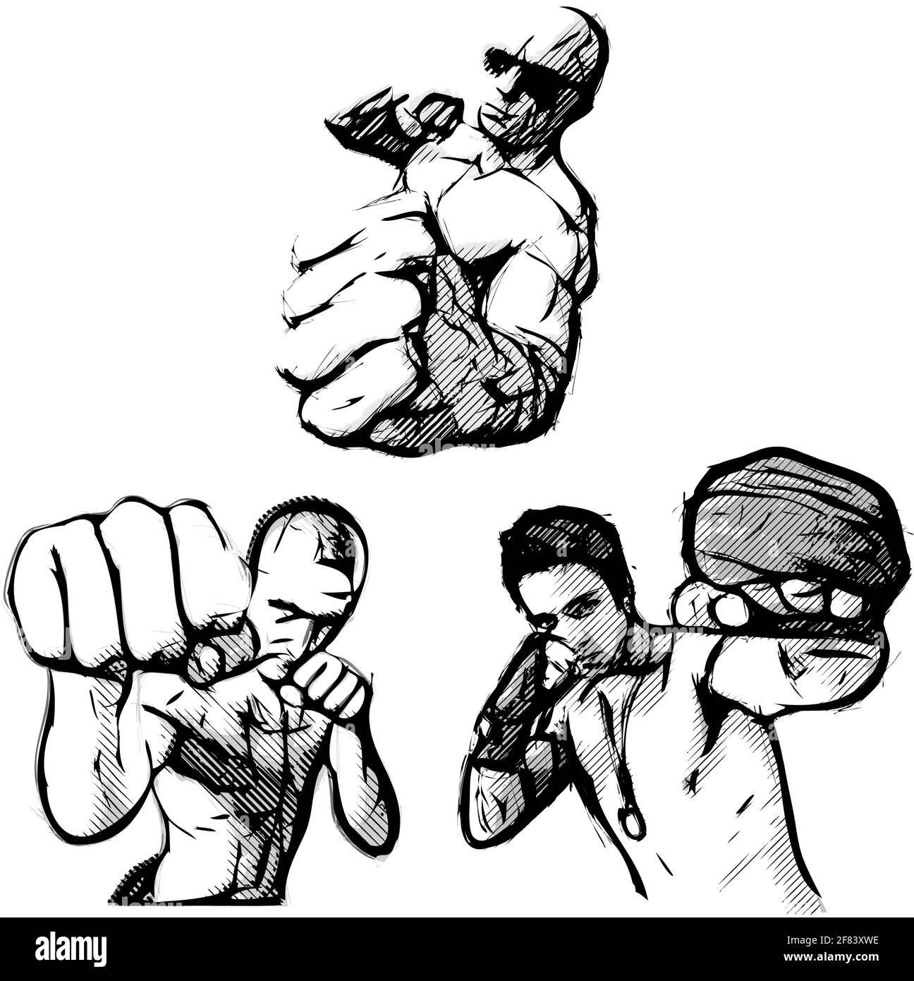 fighters vector illustrations on white background Stock Vector Image ...