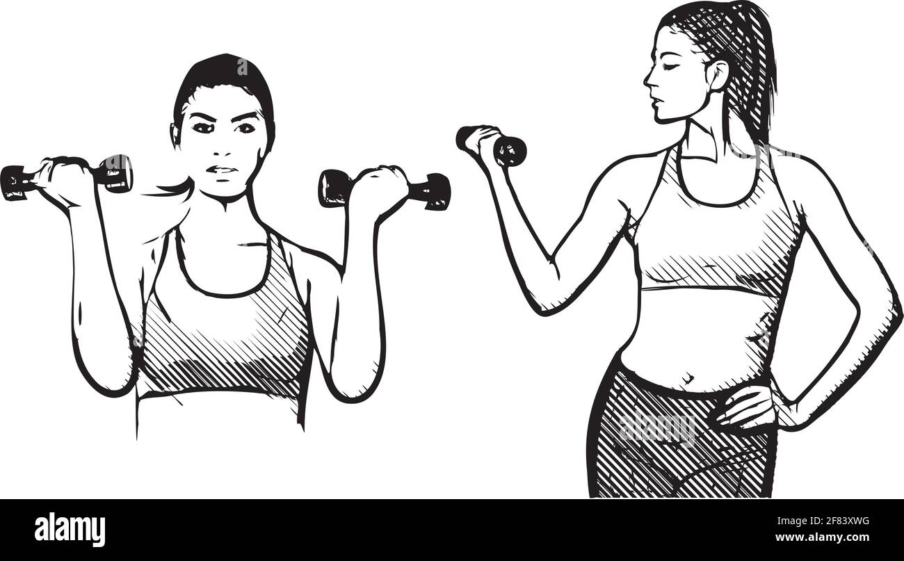 fitness woman vector illustration Stock Vector Image & Art - Alamy