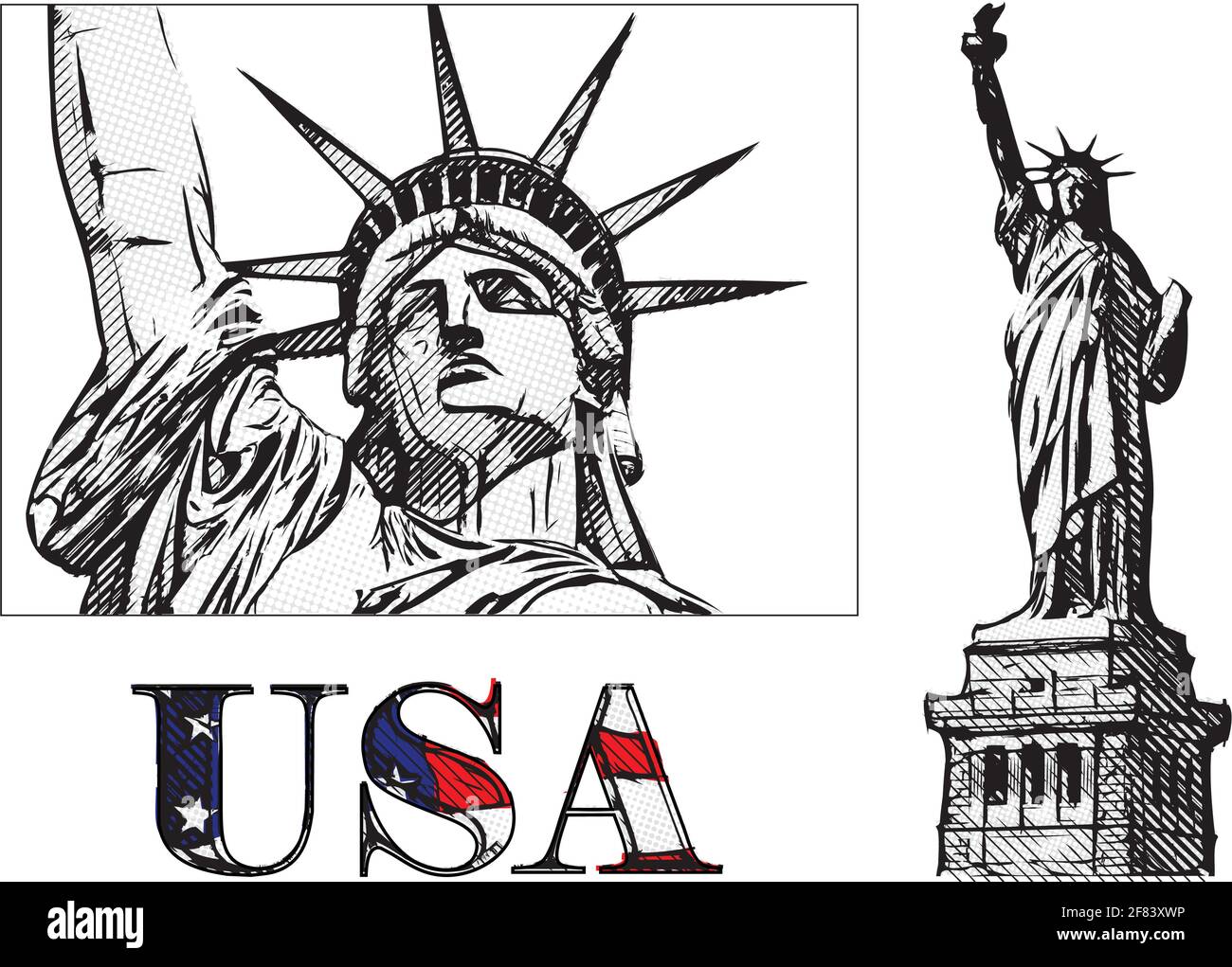 Front statue Stock Vector Images - Alamy