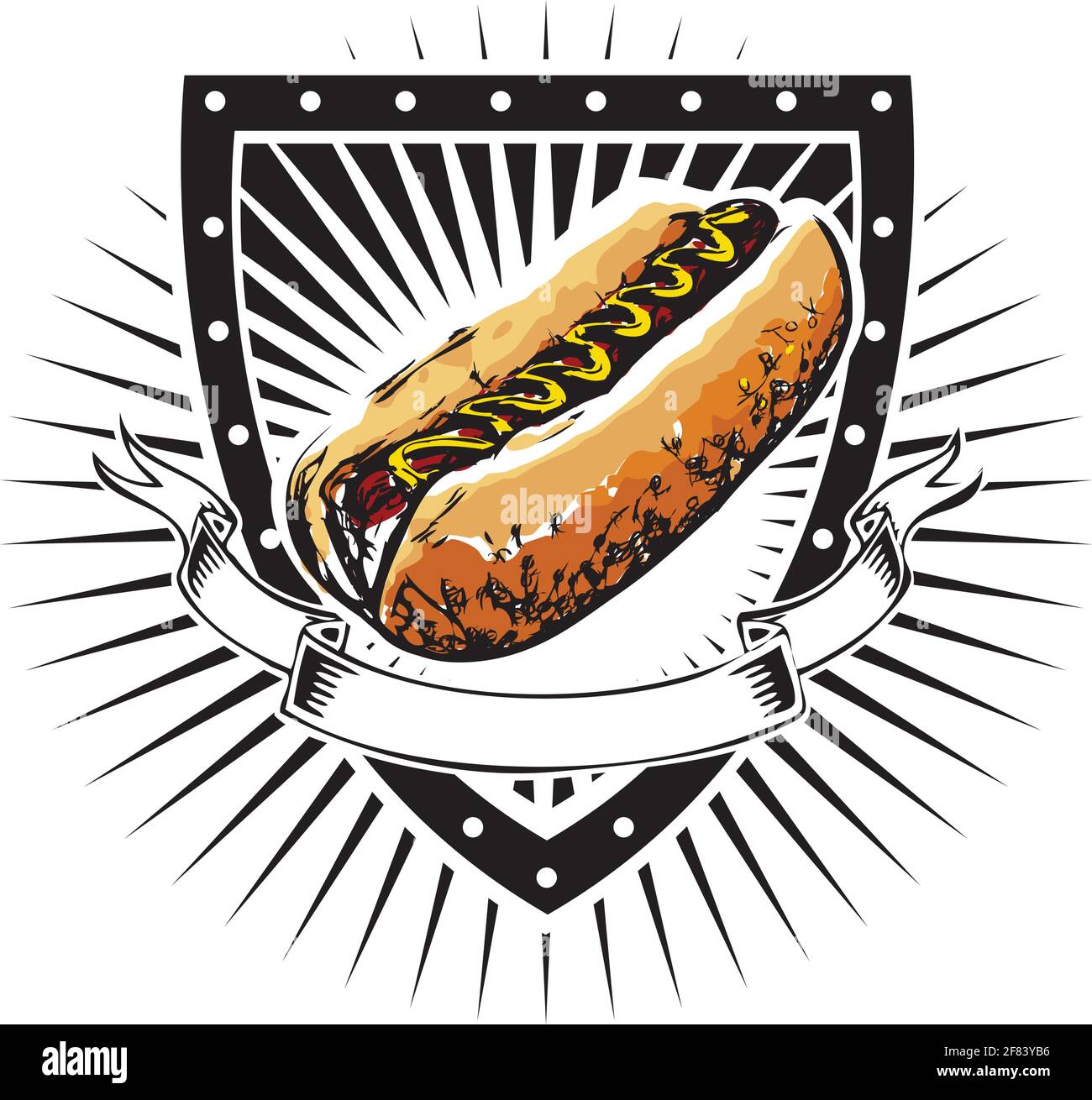 Hot dog dish Stock Vector Images - Alamy