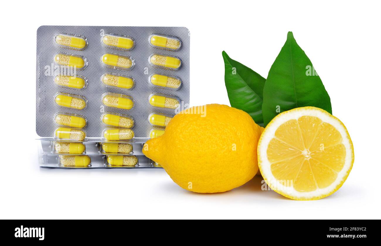 Fruit vitamin capsule Cut Out Stock Images & Pictures - Alamy