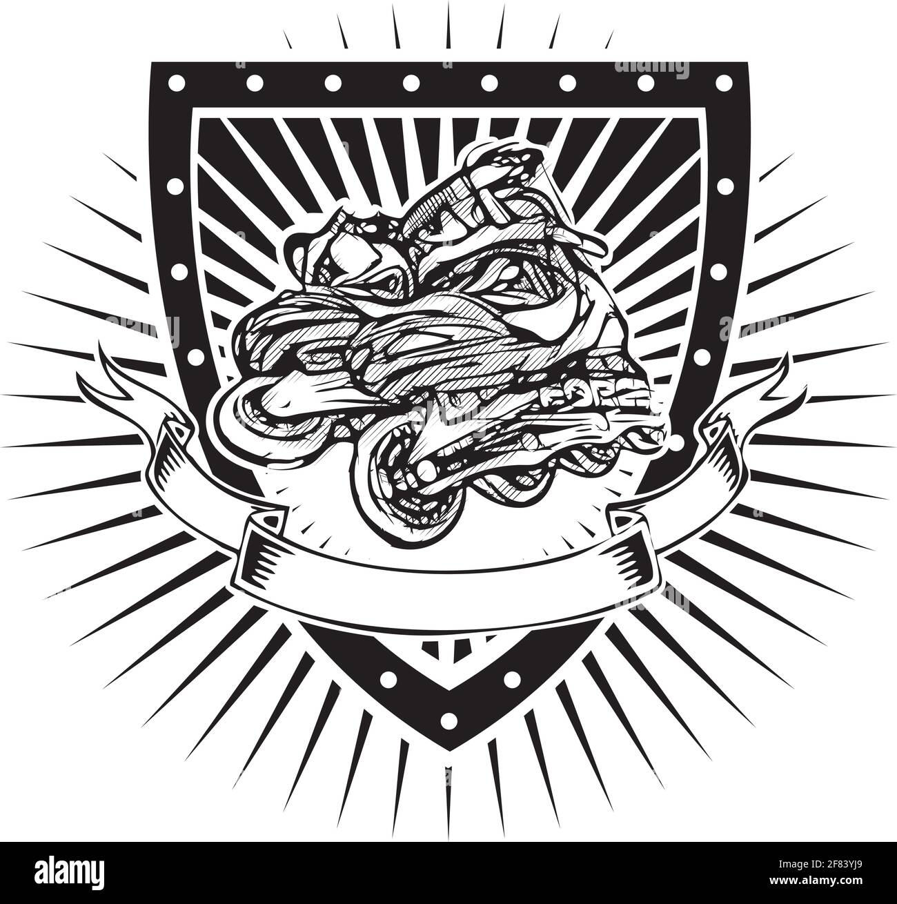 Roller skate on black Stock Vector Images - Alamy