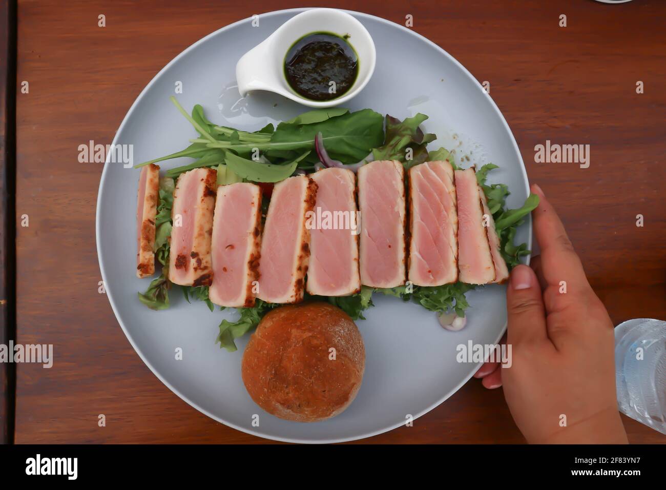 Tuna salad burnt bread hi-res stock photography and images - Alamy