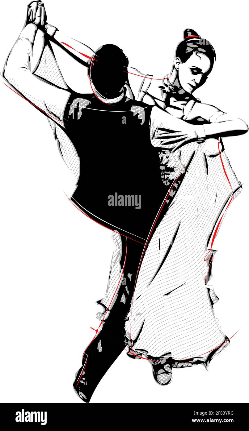 illustration of latino dancers Stock Vector Image & Art - Alamy