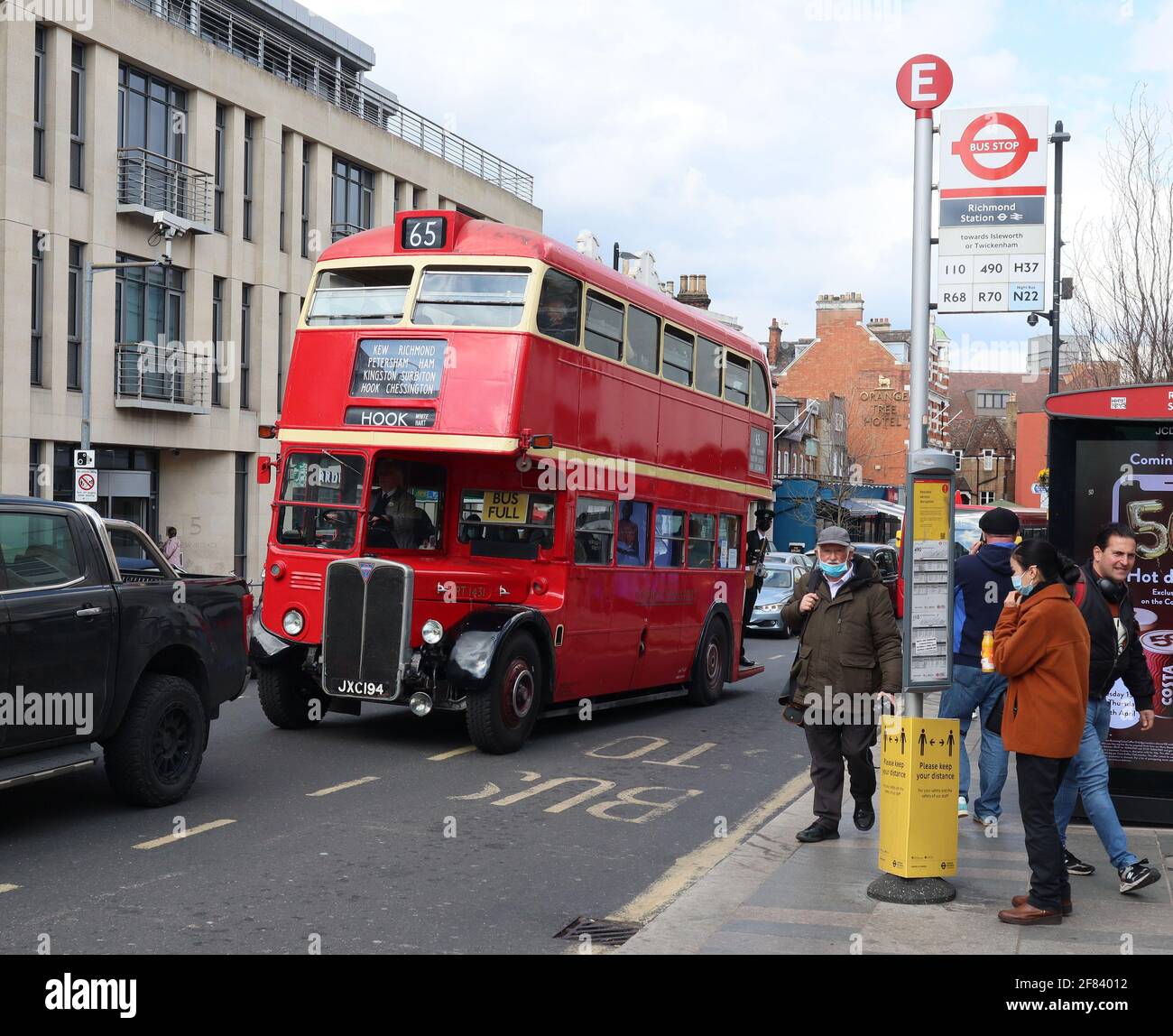 Route 65 Vintage London Bus Running Day, West London, UK, 11 April 2021 ...