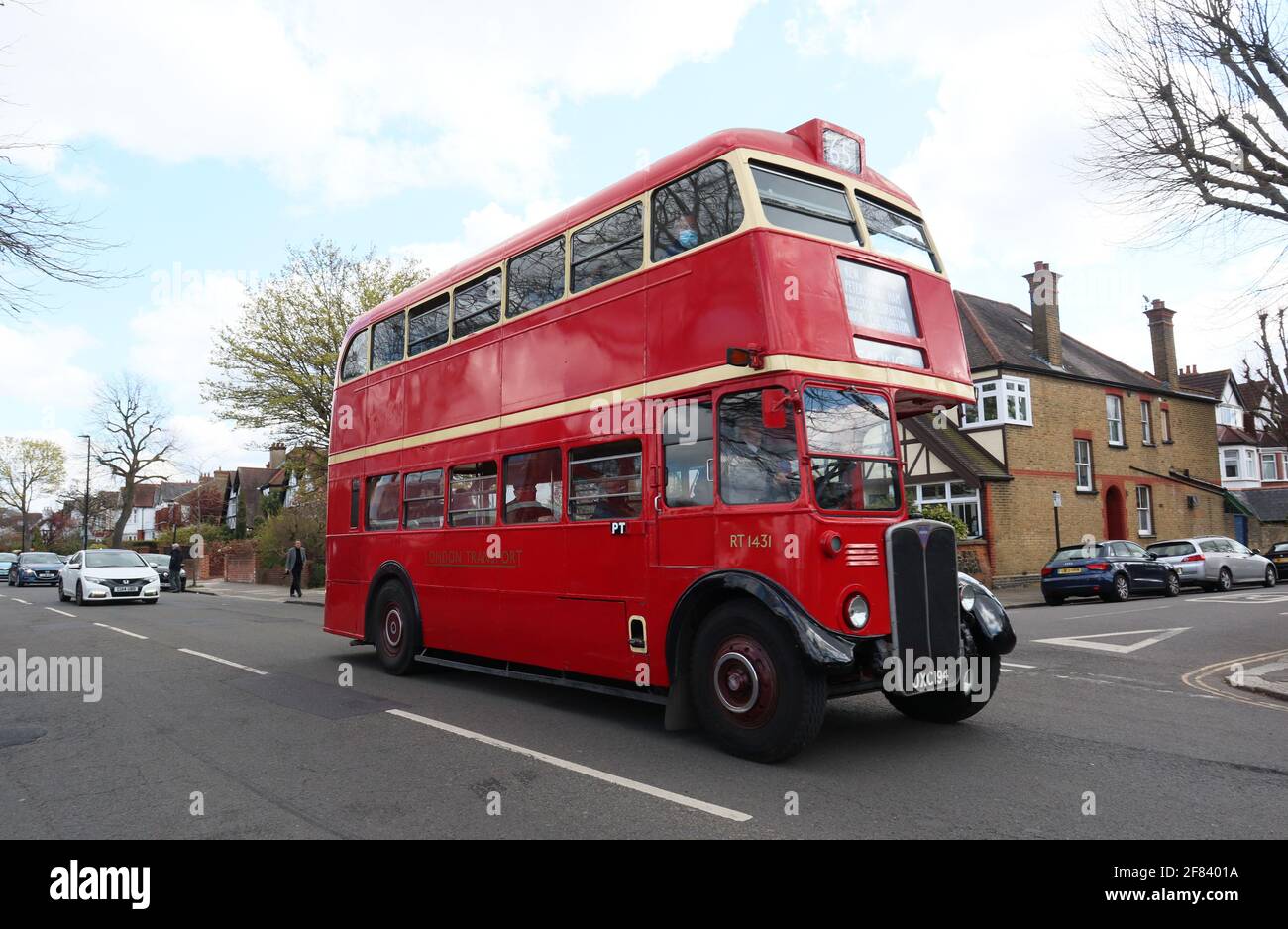 Route 65 Vintage London Bus Running Day, West London, UK, 11 April 2021 ...