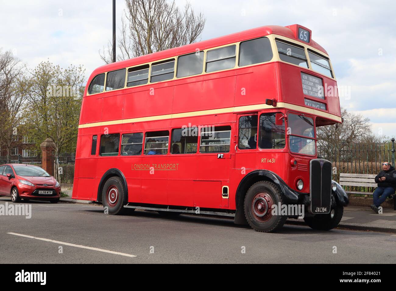 Route 65 Vintage London Bus Running Day, West London, UK, 11 April 2021 ...