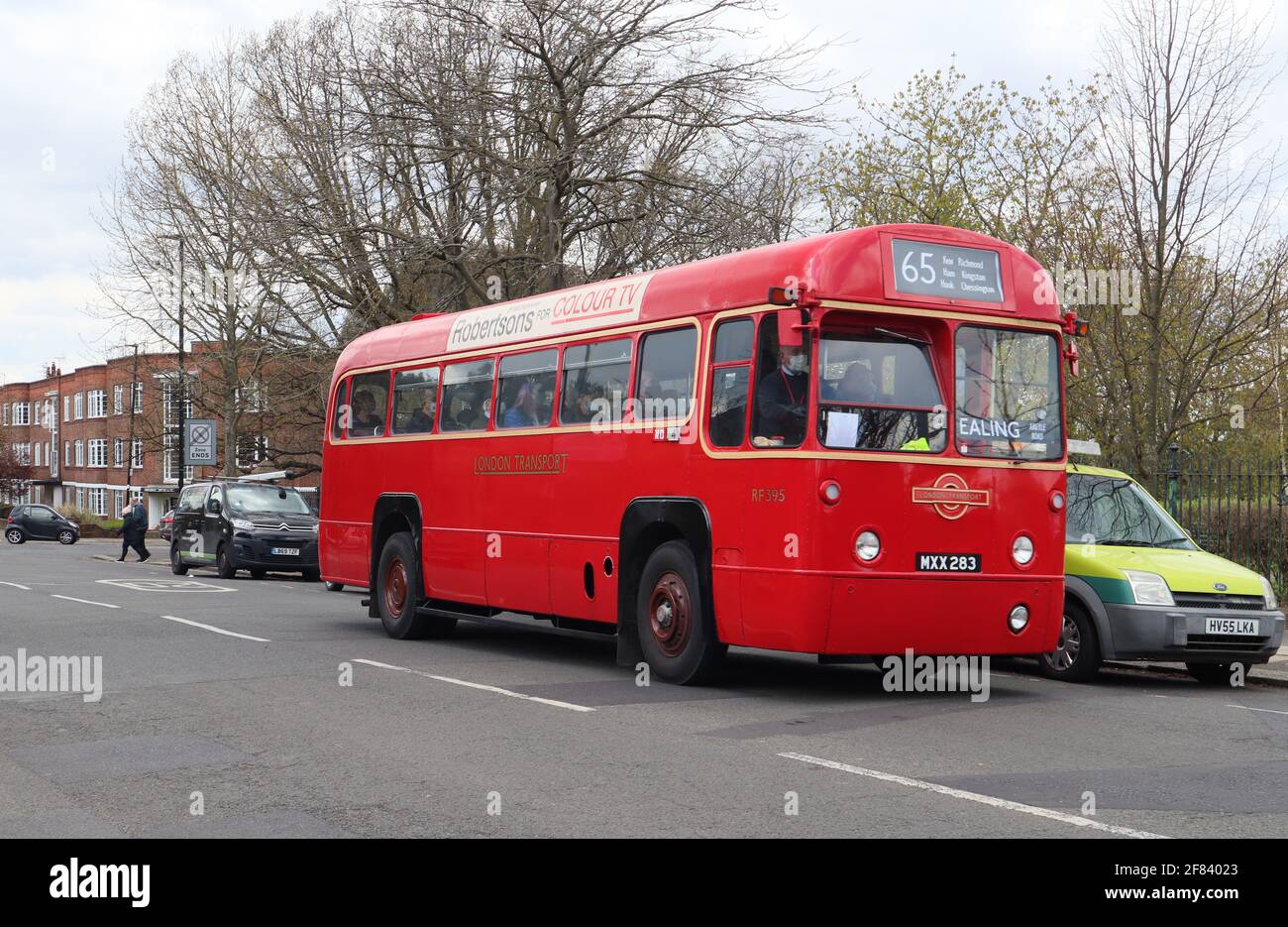 Route 65 Vintage London Bus Running Day, West London, UK, 11 April 2021 ...