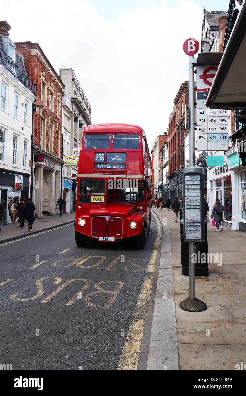 Route 65 Vintage London Bus Running Day, West London, UK, 11 April 2021 ...
