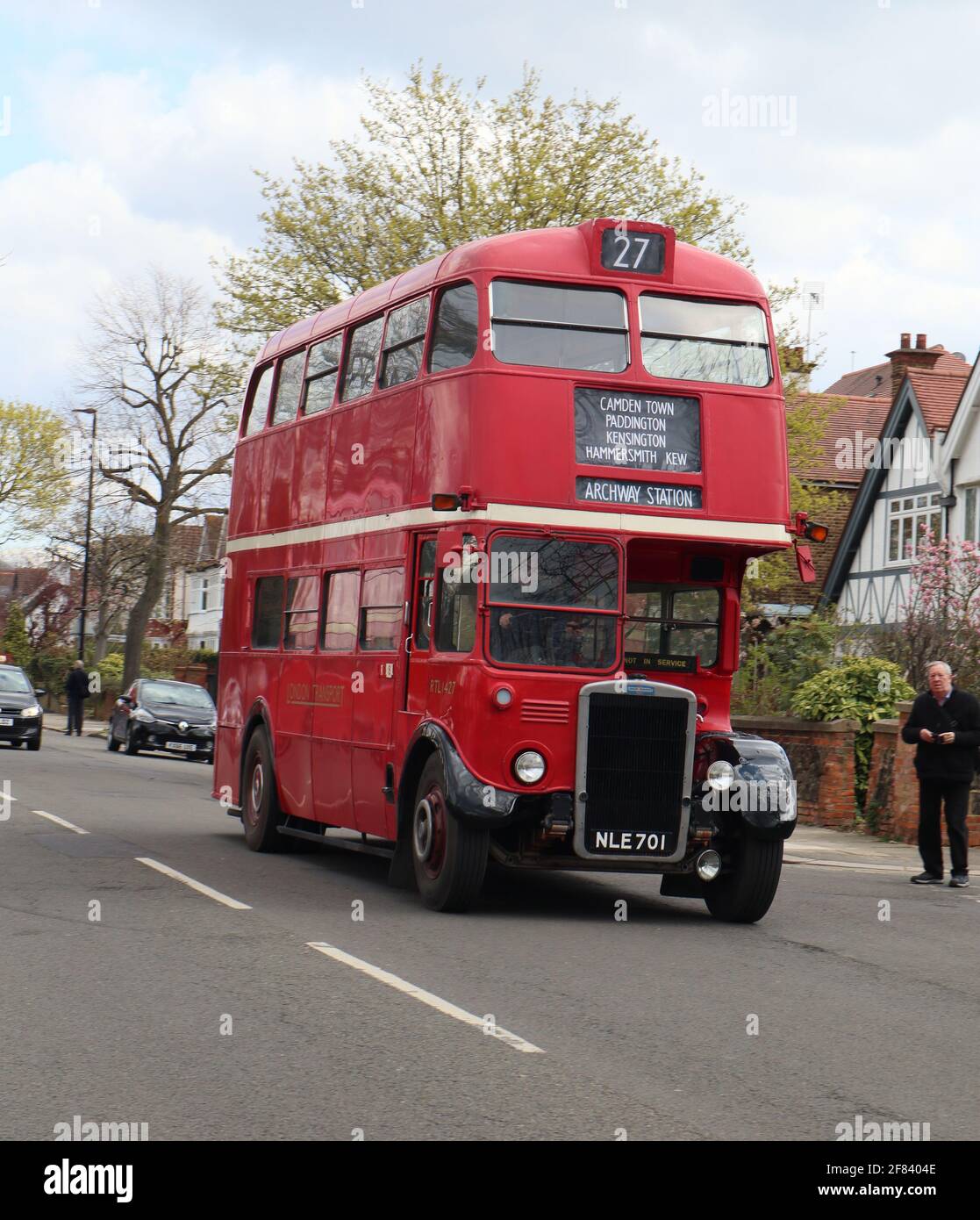 Route 65 Vintage London Bus Running Day, West London, UK, 11 April 2021 ...