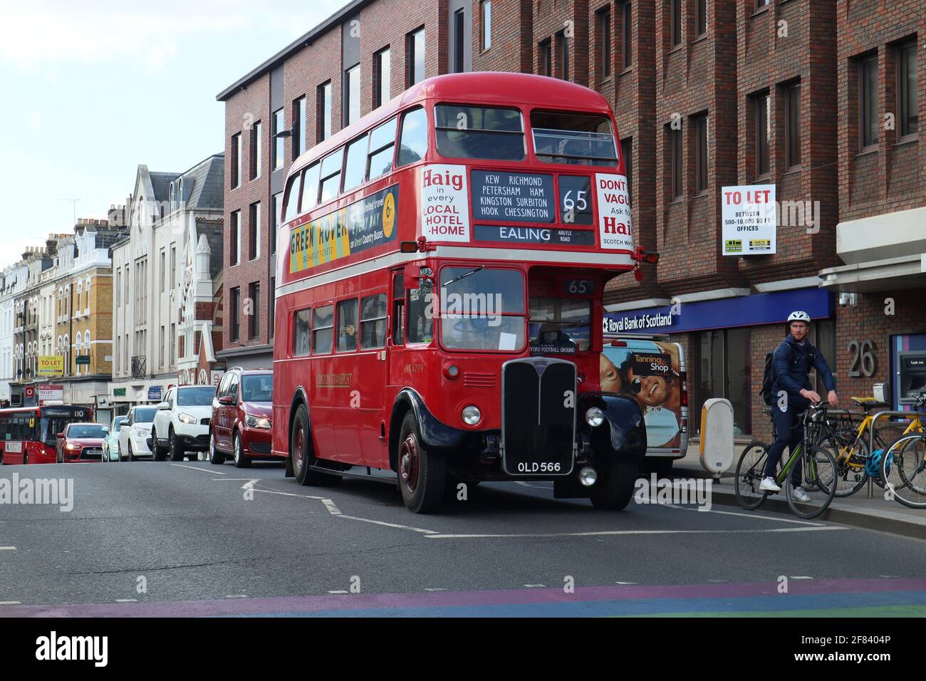 Route 65 Vintage London Bus Running Day, West London, UK, 11 April 2021 ...
