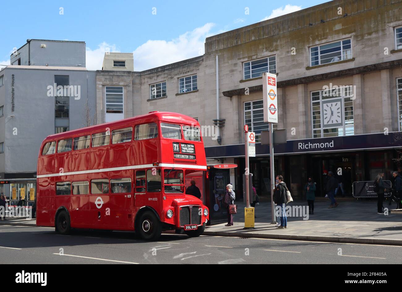 Route 65 Vintage London Bus Running Day, West London, UK, 11 April 2021 ...