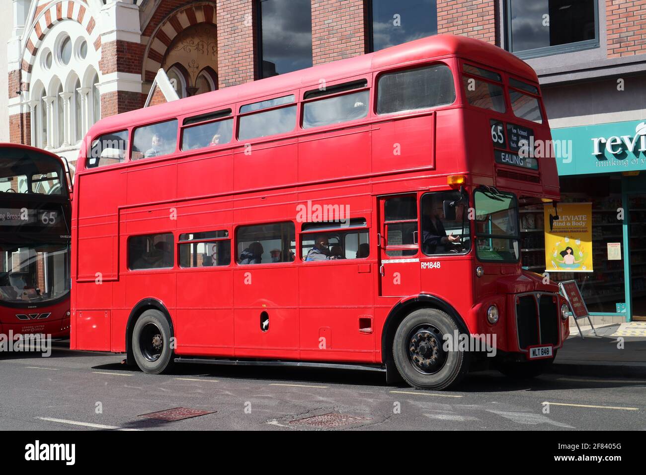 Route 65 Vintage London Bus Running Day, West London, UK, 11 April 2021 ...