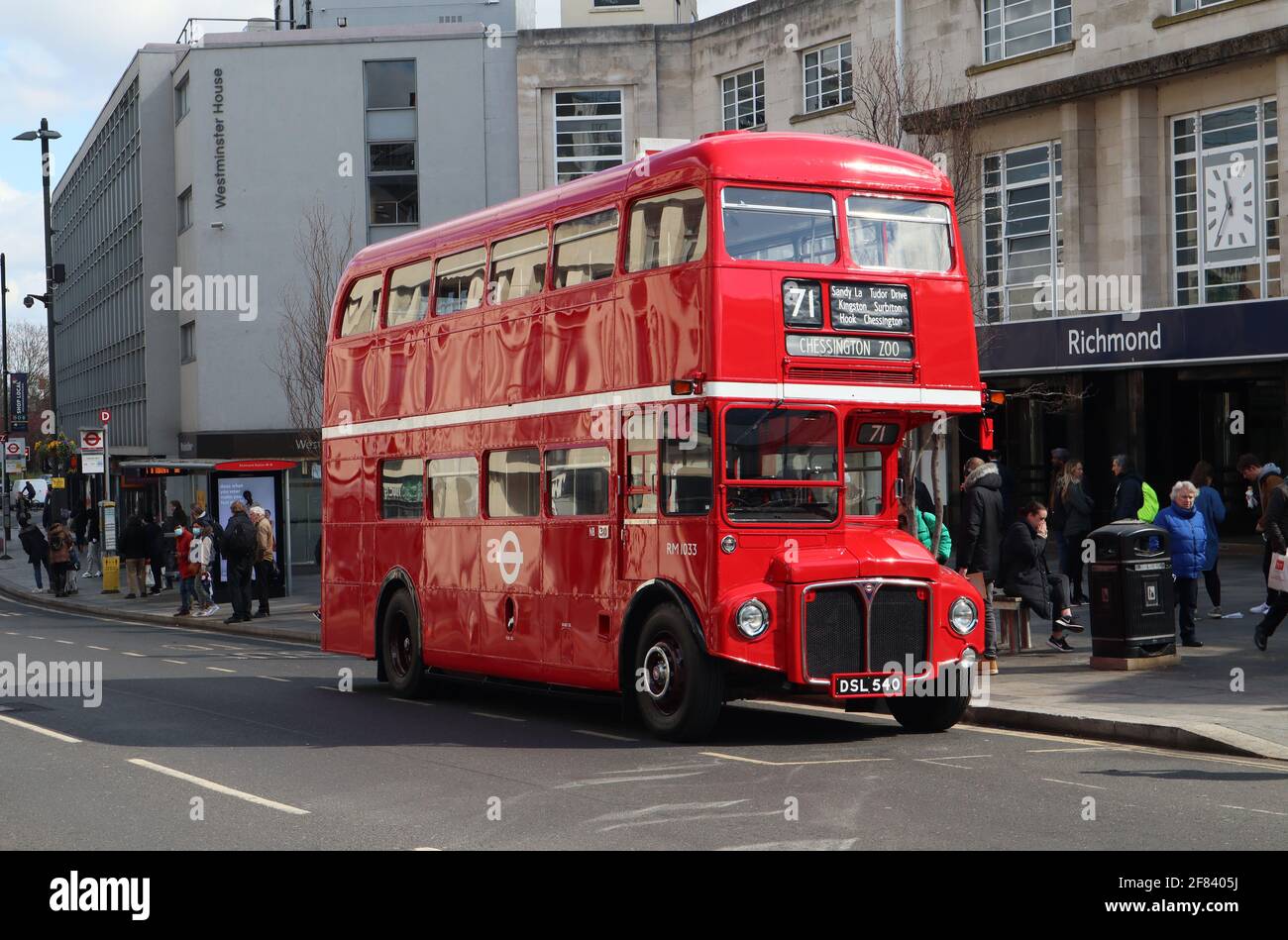 Route 65 Vintage London Bus Running Day, West London, UK, 11 April 2021 ...