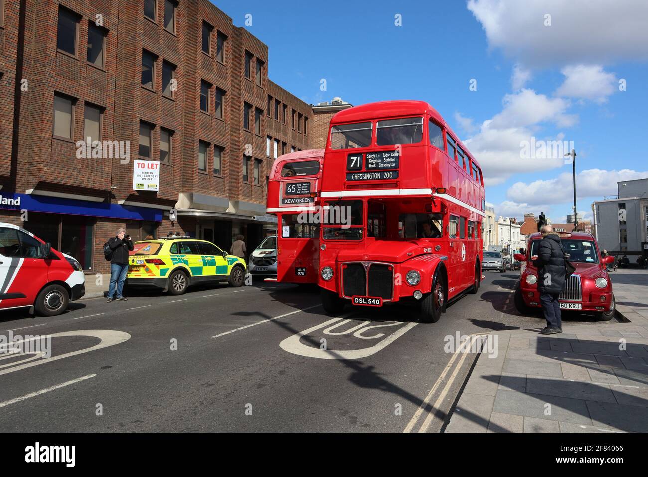 Route 65 Vintage London Bus Running Day, West London, UK, 11 April 2021 ...
