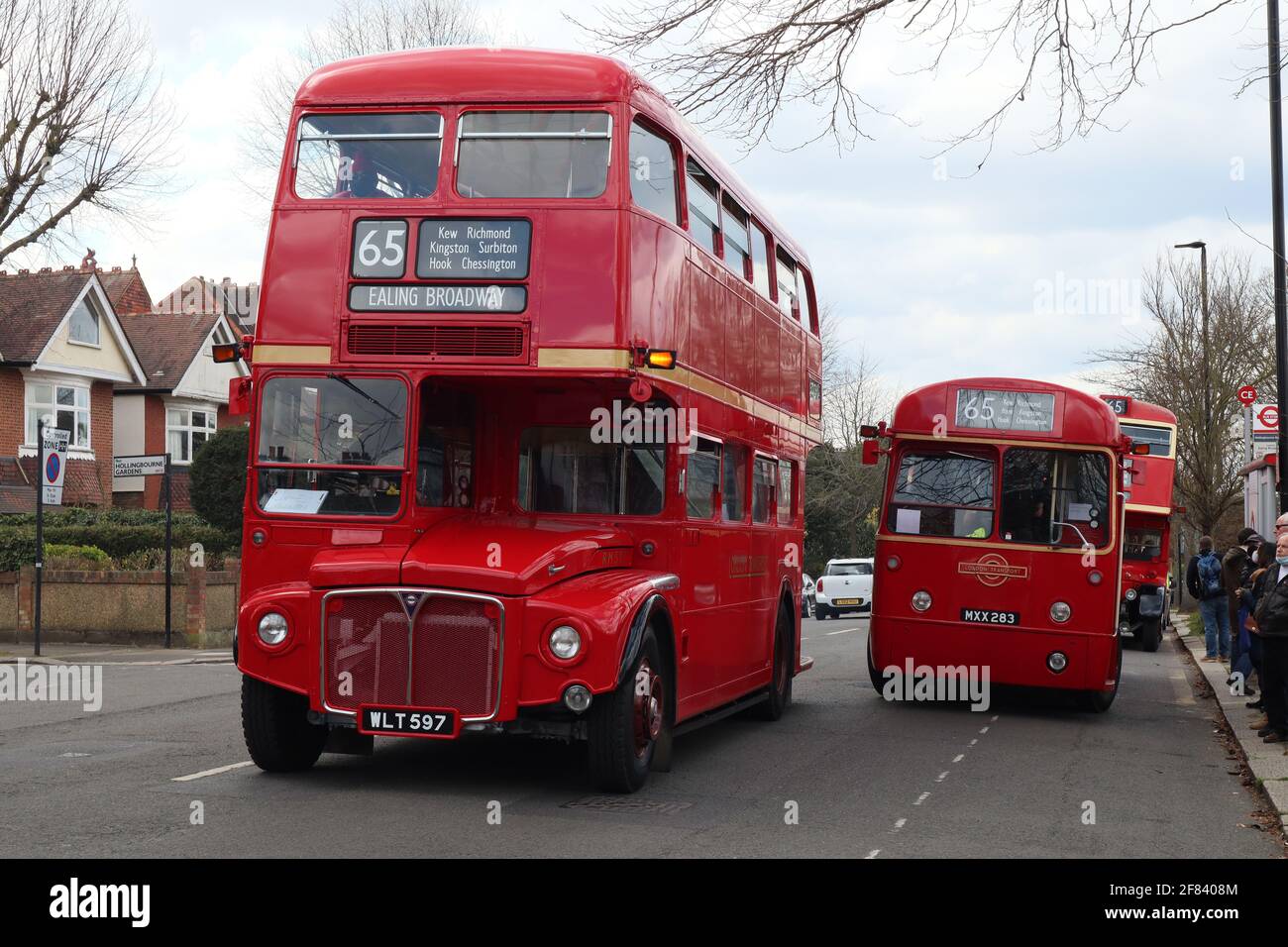Route 65 Vintage London Bus Running Day, West London, UK, 11 April 2021 ...