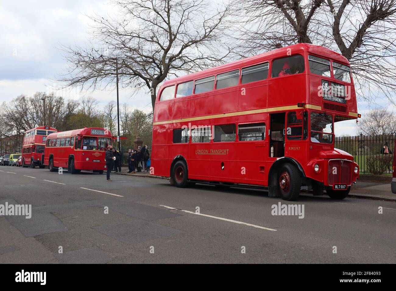 Route 65 Vintage London Bus Running Day, West London, UK, 11 April 2021 ...
