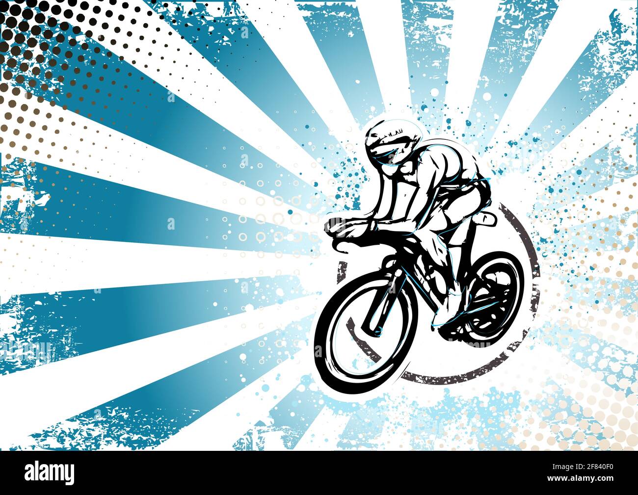 biker illustration on grungy background Stock Vector Image & Art - Alamy