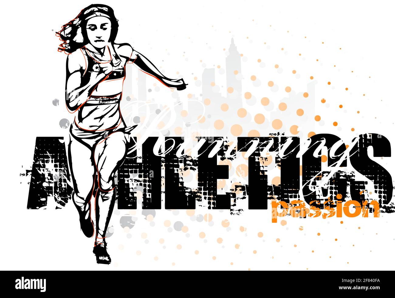 Sport woman running on Stock Vector Images - Alamy