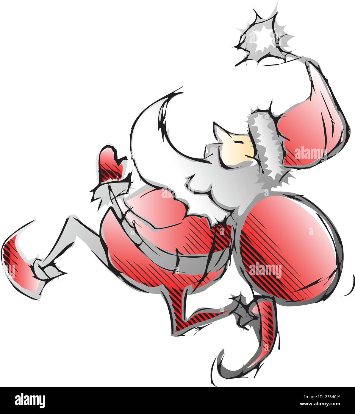 Santa claus carries christmas Cut Out Stock Images & Pictures - Alamy