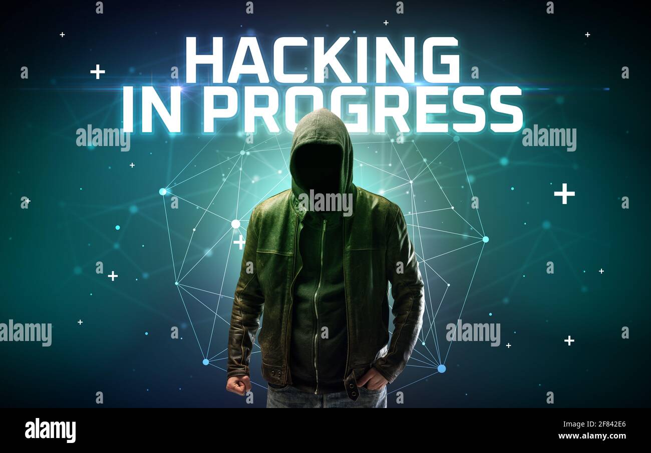 Mysterious hacker, online attack concept Stock Photo - Alamy