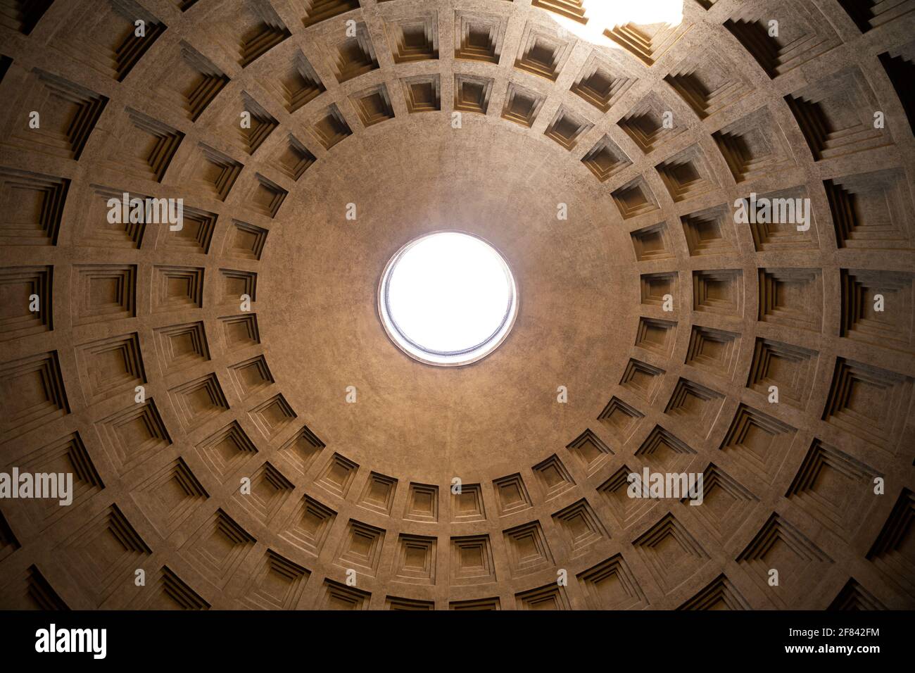 Rome, Italy. Close View Ceiling Inside Of Pantheon Stock Photo - Alamy