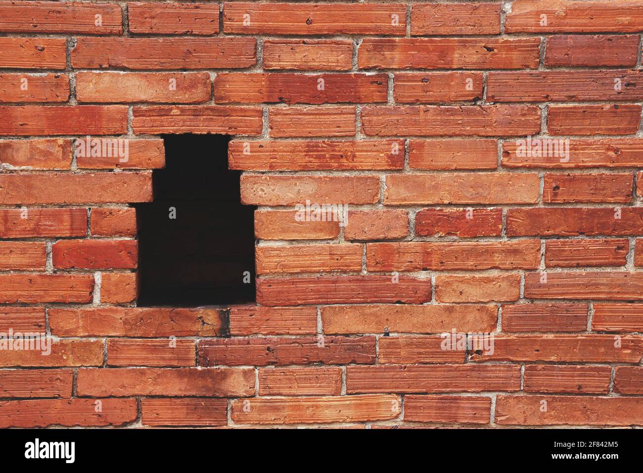 Brick Wall with Candle Niche Texture Background Stock Photo - Alamy