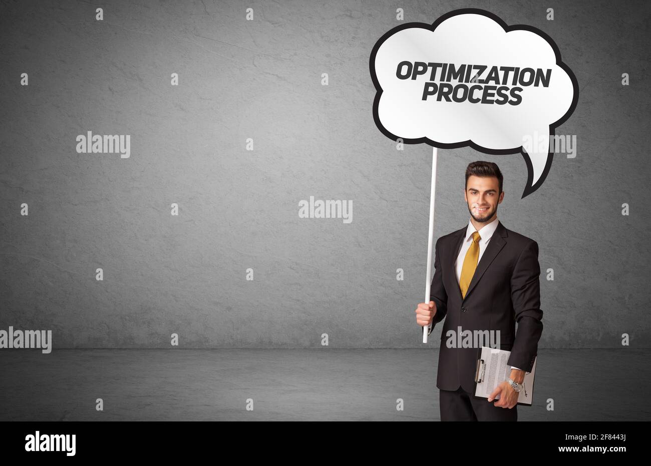 business person in casual holding road sign Stock Photo - Alamy
