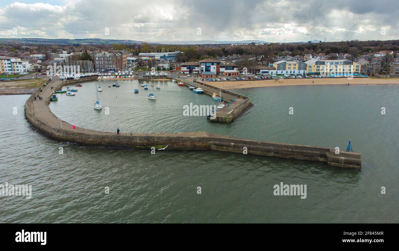 Aerial views of Musselburgh Harbour in East Lothian. Credit: Euan ...