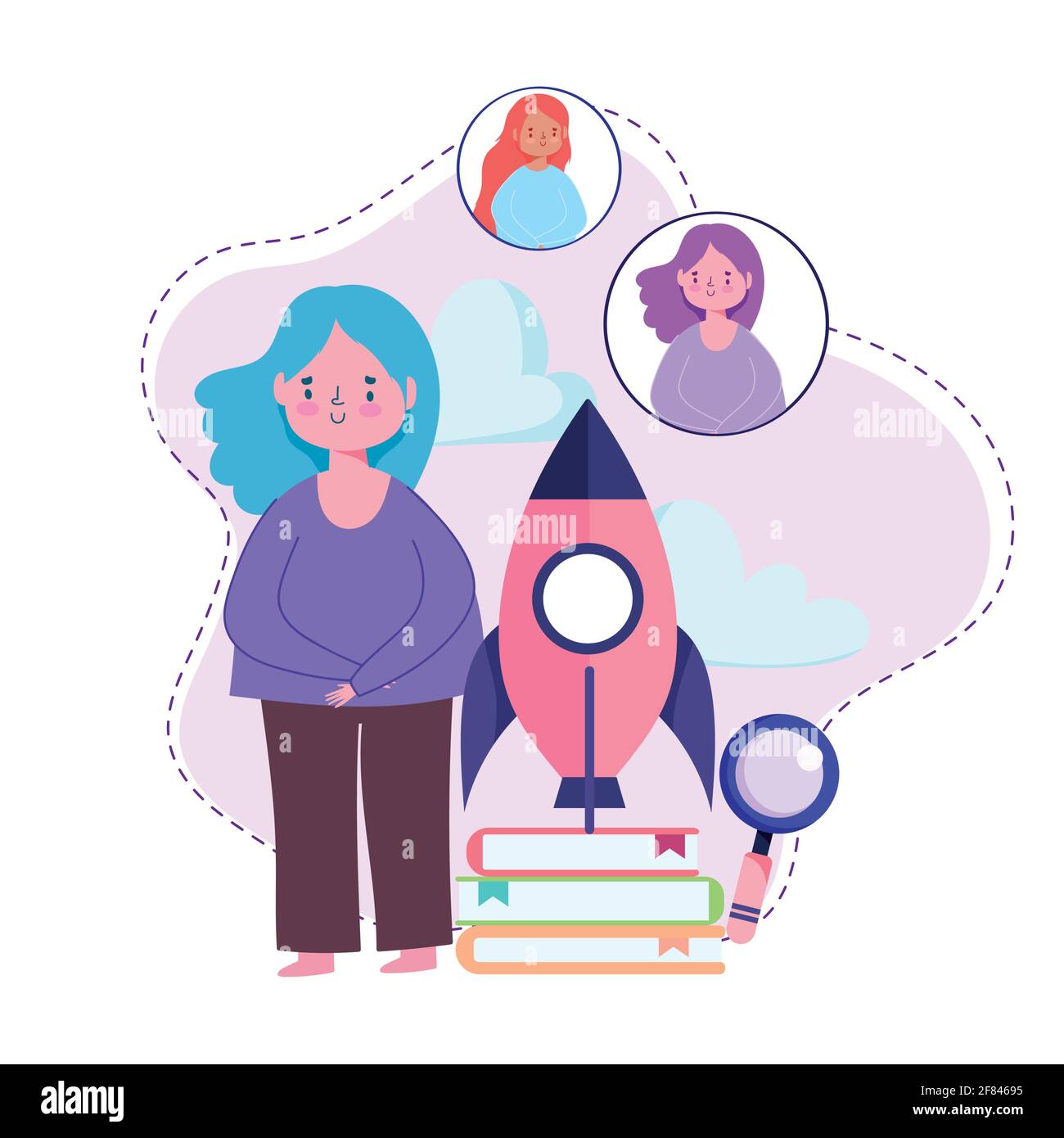 characters online education books cartoon Stock Vector Image & Art - Alamy