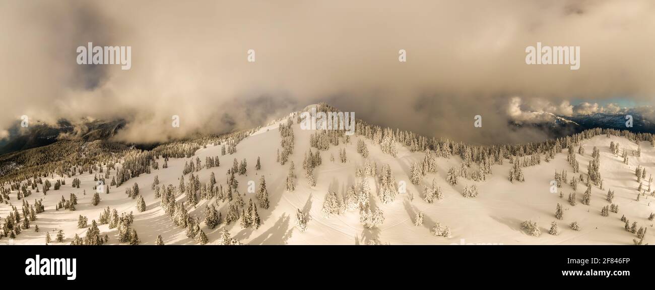 Aerial Panoramic View of Canadian Nature Landscape Stock Photo - Alamy