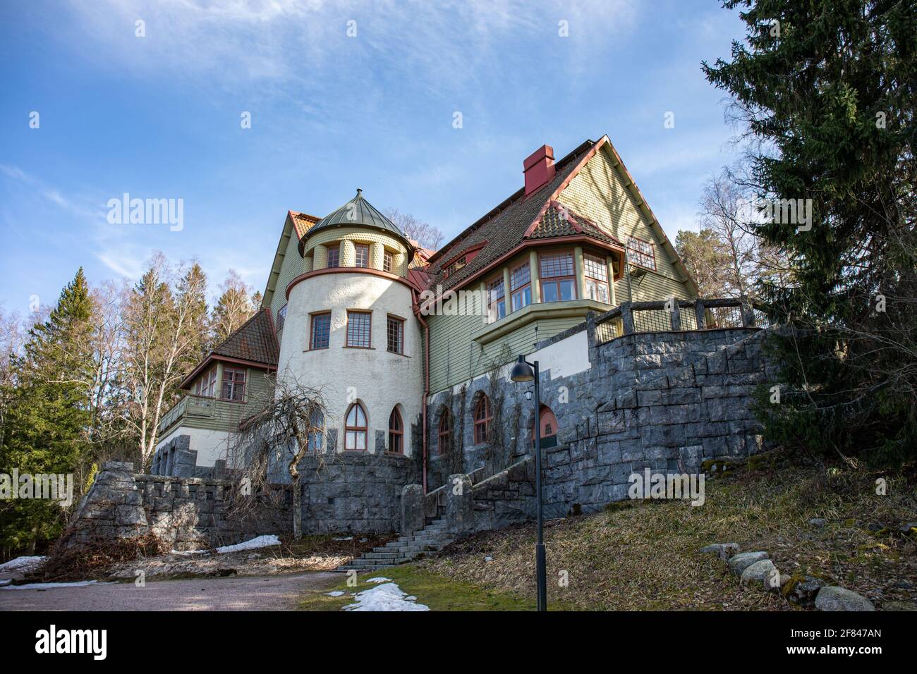 Hvittorp, National Romantic style villa or mansion by lake Vitträsk in ...