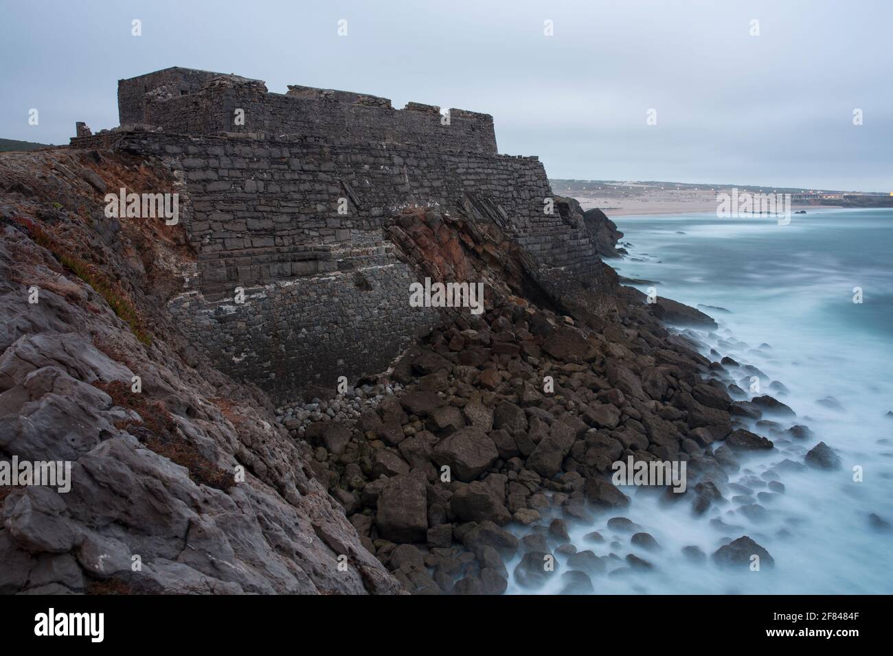 An ancient castle faces the sea Stock Photo - Alamy