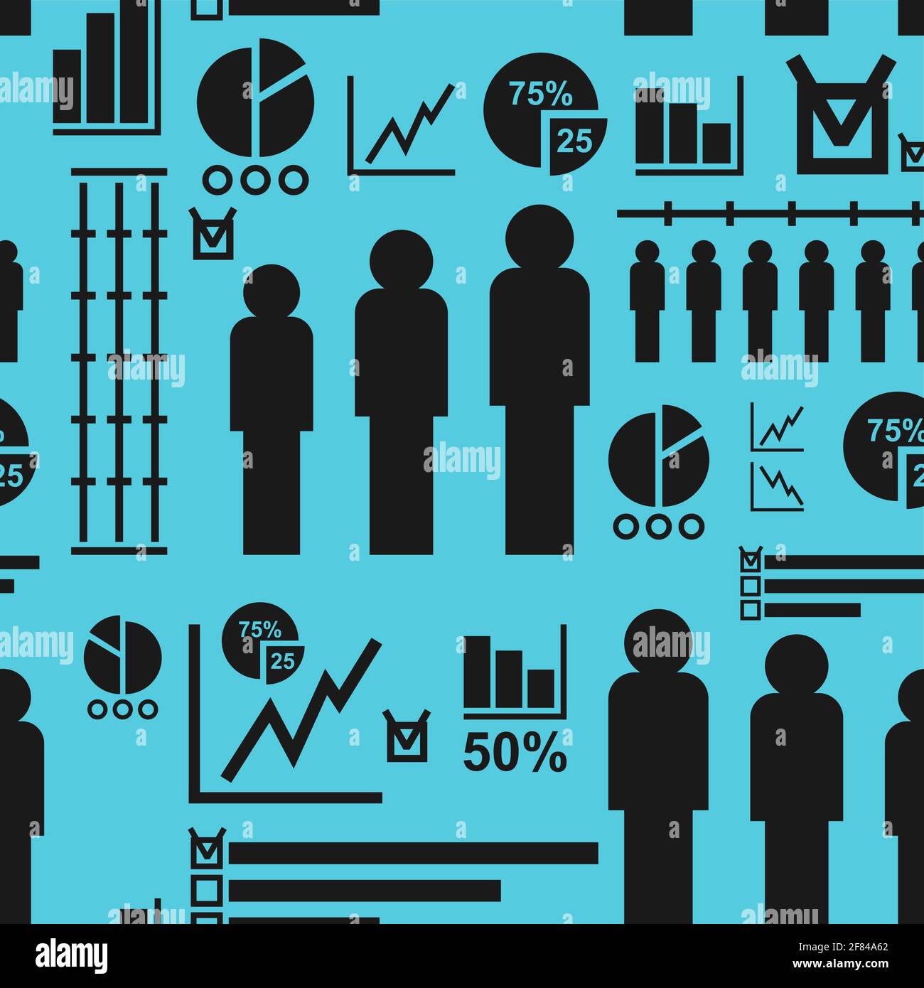 Statistics pattern seamless. Graph and chart background. vector texture ...