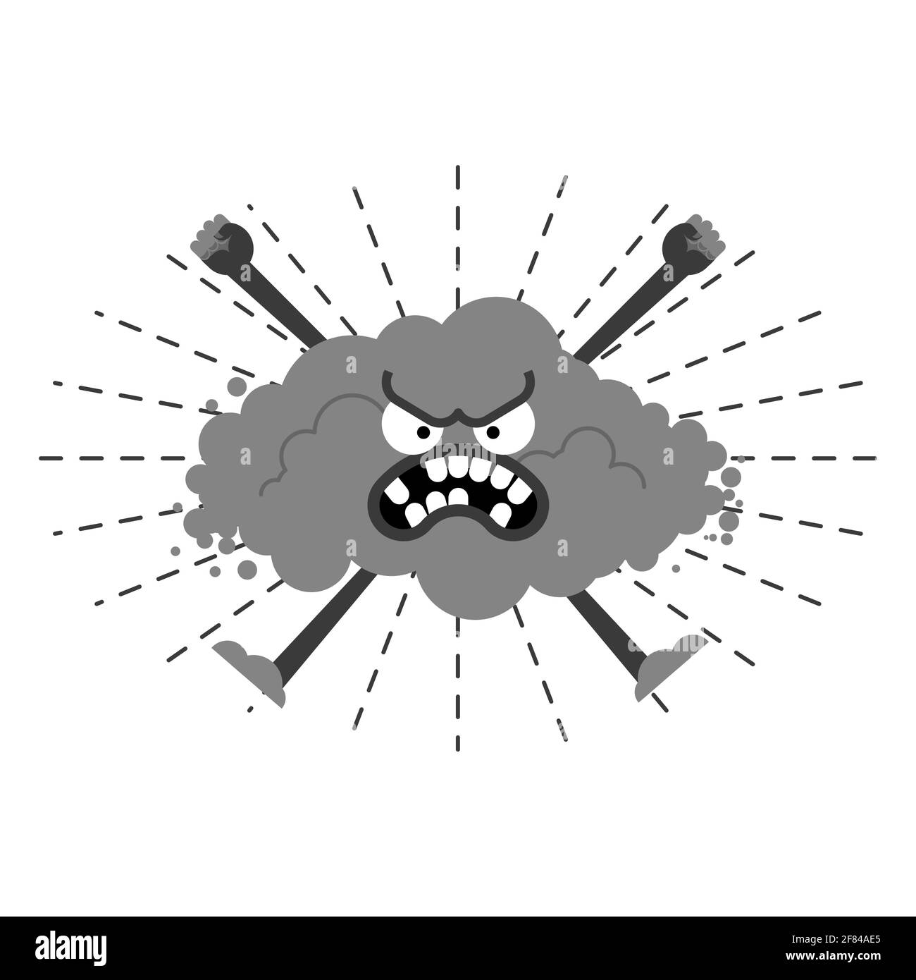 Cartoon storm cloud angry Stock Vector Images - Alamy
