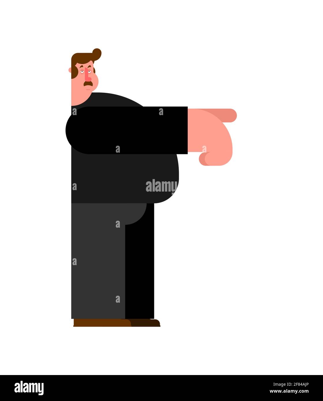 Boss in black suit isolated. vector illustration Stock Vector Image ...