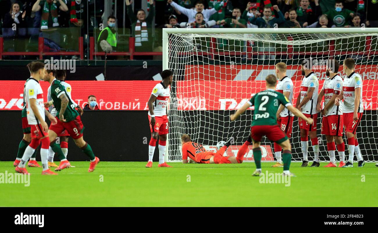 MOSCOW, RUSSIA, APRIL 11, 2021. The 2020/21 Russian Football Premier ...
