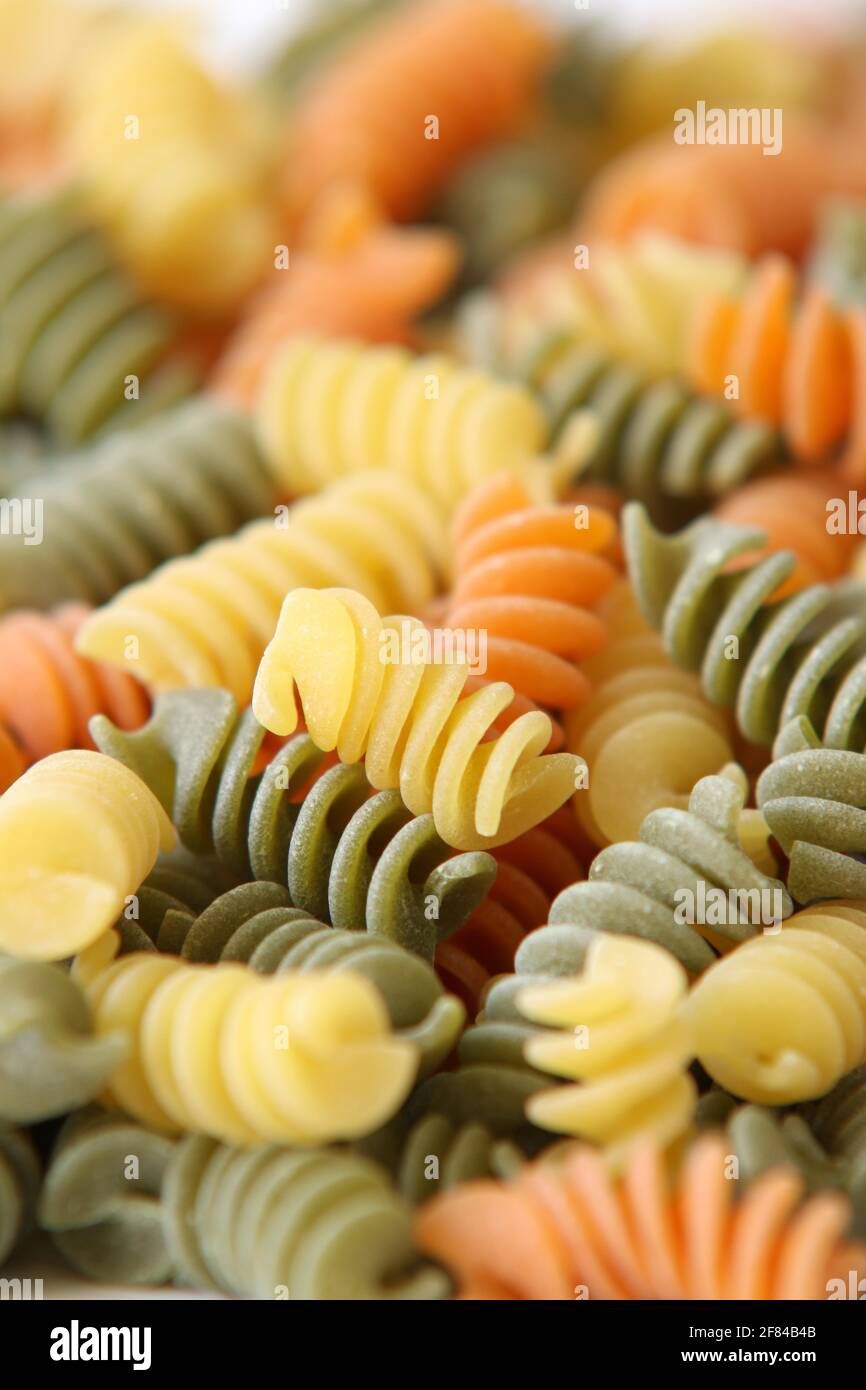 Colourful pasta, background image, studio shot, food photography ...
