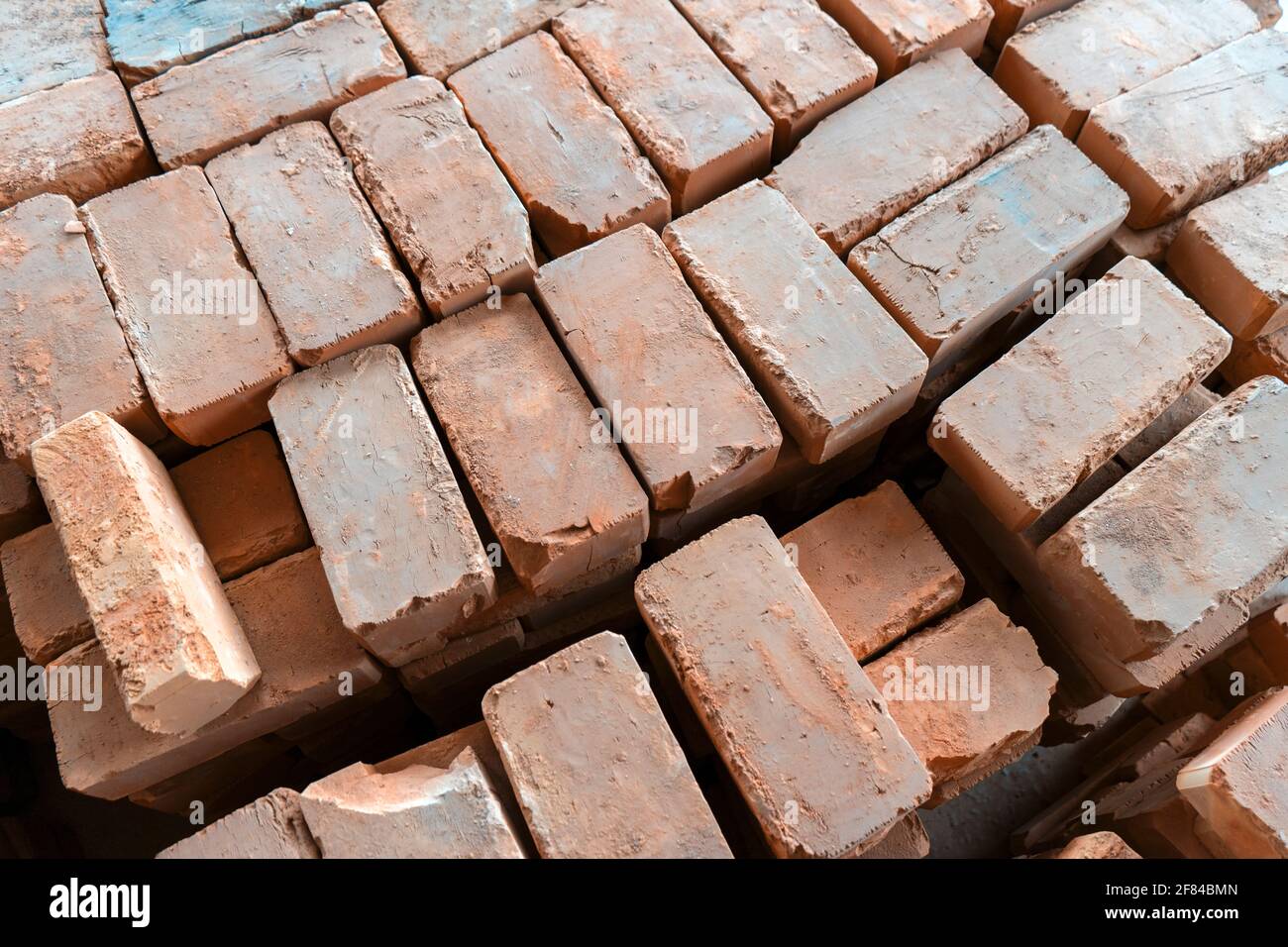 Brickwork of brick, folded in a certain way and fixed with mortar ...