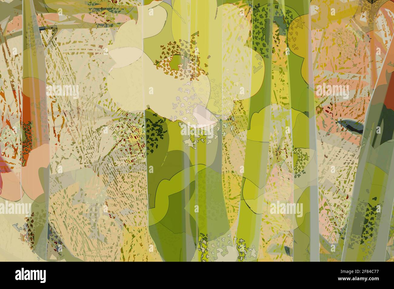 Flowers in reed, floral background, alienated Stock Photo - Alamy