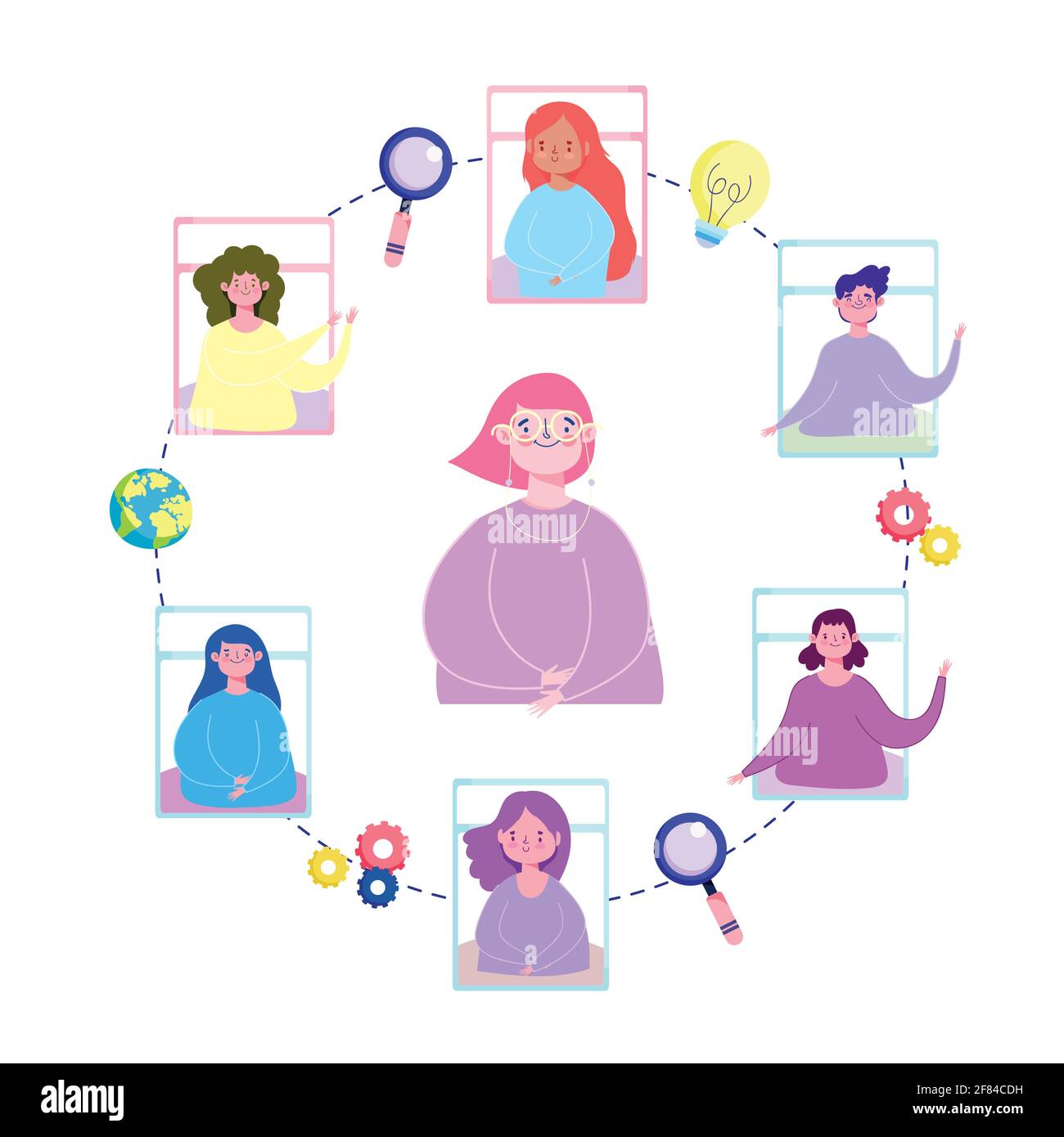 people studying education online cartoon Stock Vector Image & Art - Alamy