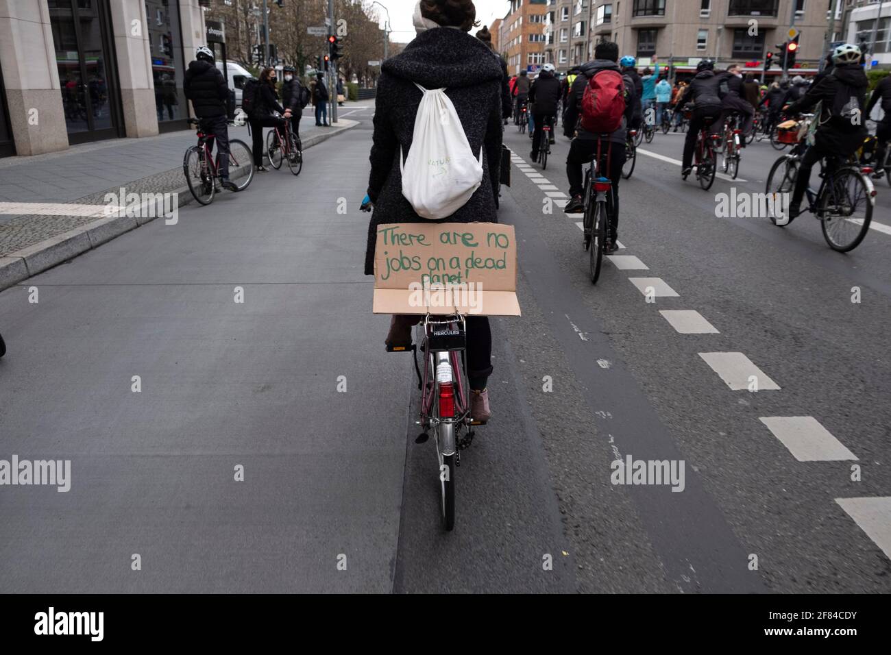 Bike demo in Berlin against A100 Stock Photo - Alamy