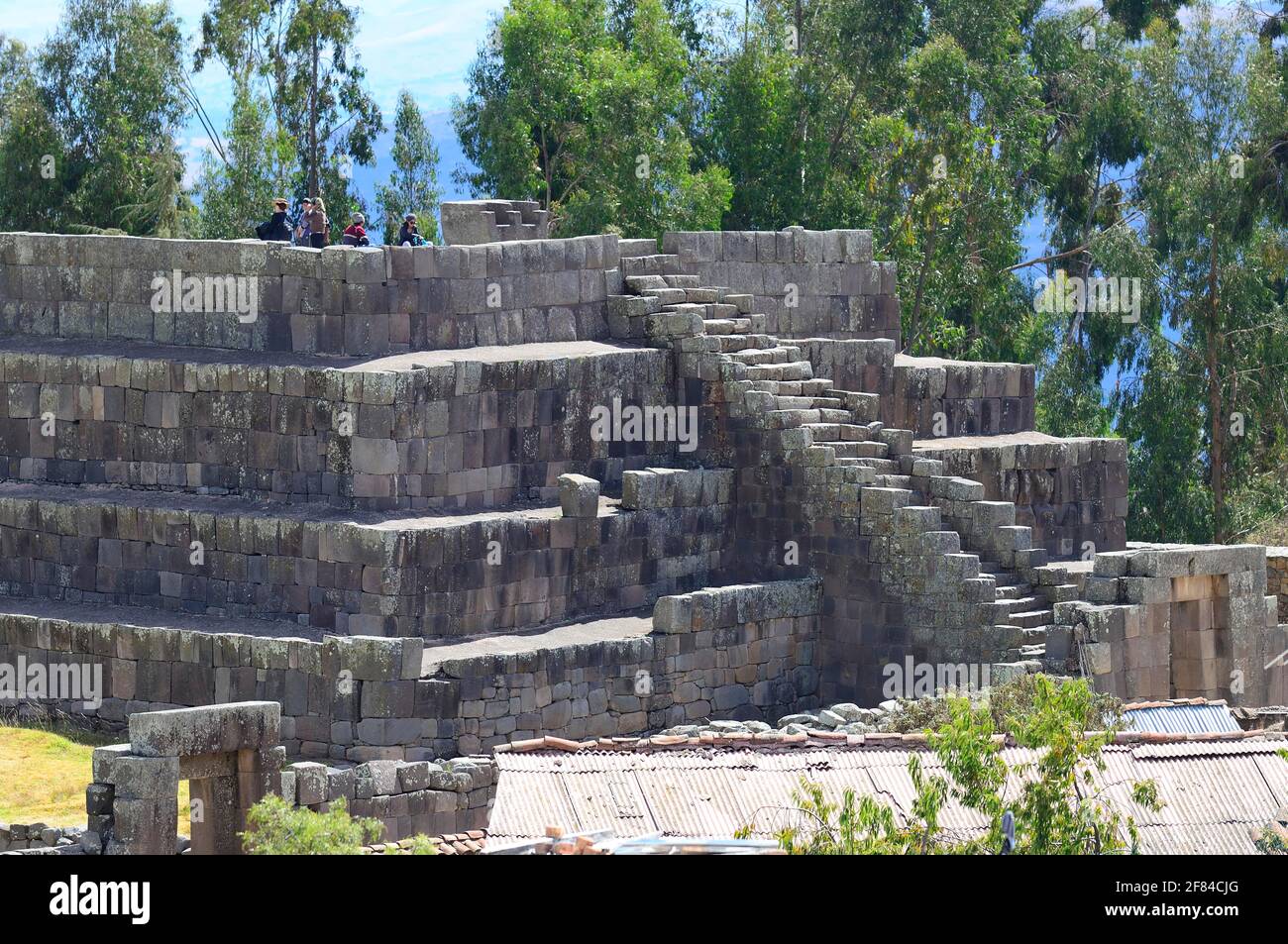 Pyramid of the Incas, Ushnu, Vilcashuaman, Ayacucho region, Peru Stock ...