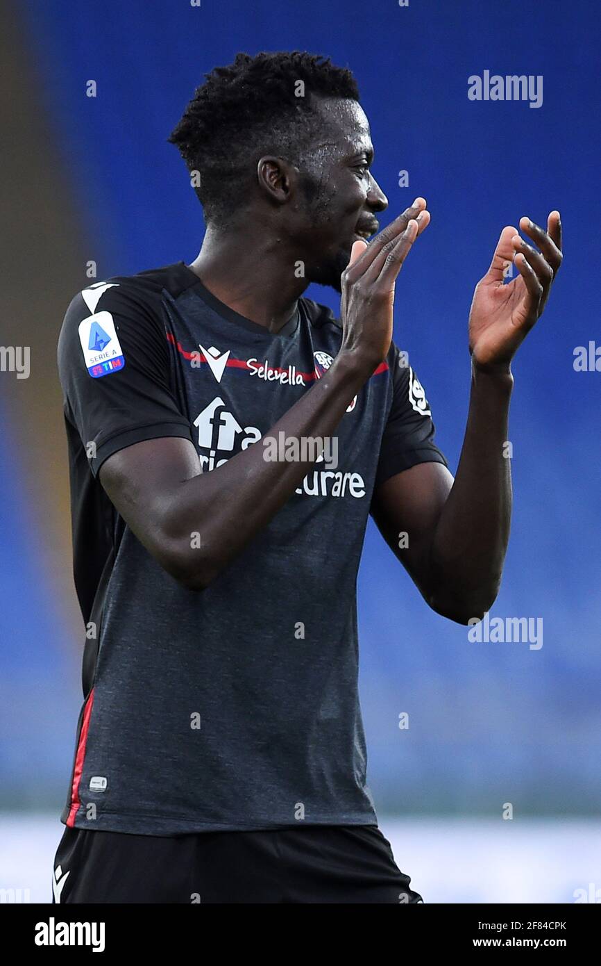 Musa Barrow of Bologna Rome, Italy. 11th Apr, 2021. at the Roma vs ...