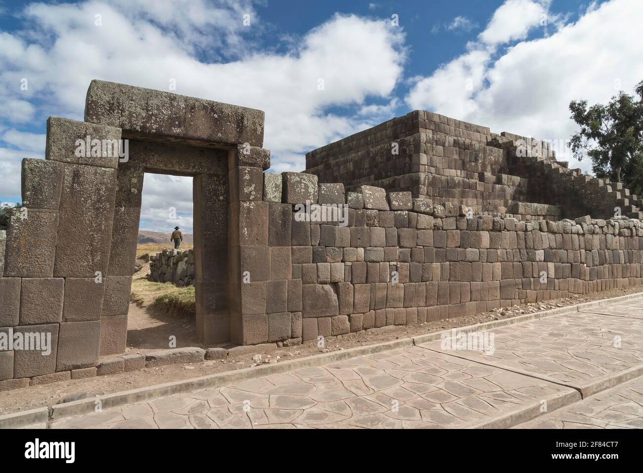 Pyramid of the Incas, Ushnu, Vilcashuaman, Ayacucho region, Peru Stock ...