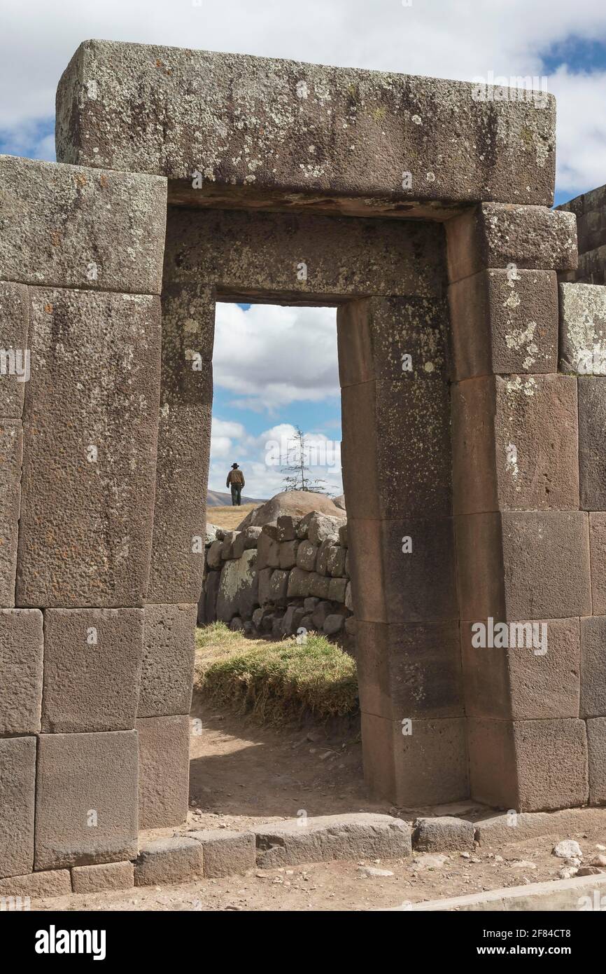 Gate of the Pyramid of the Incas, Ushnu, Vilcashuaman, Ayacucho Region ...
