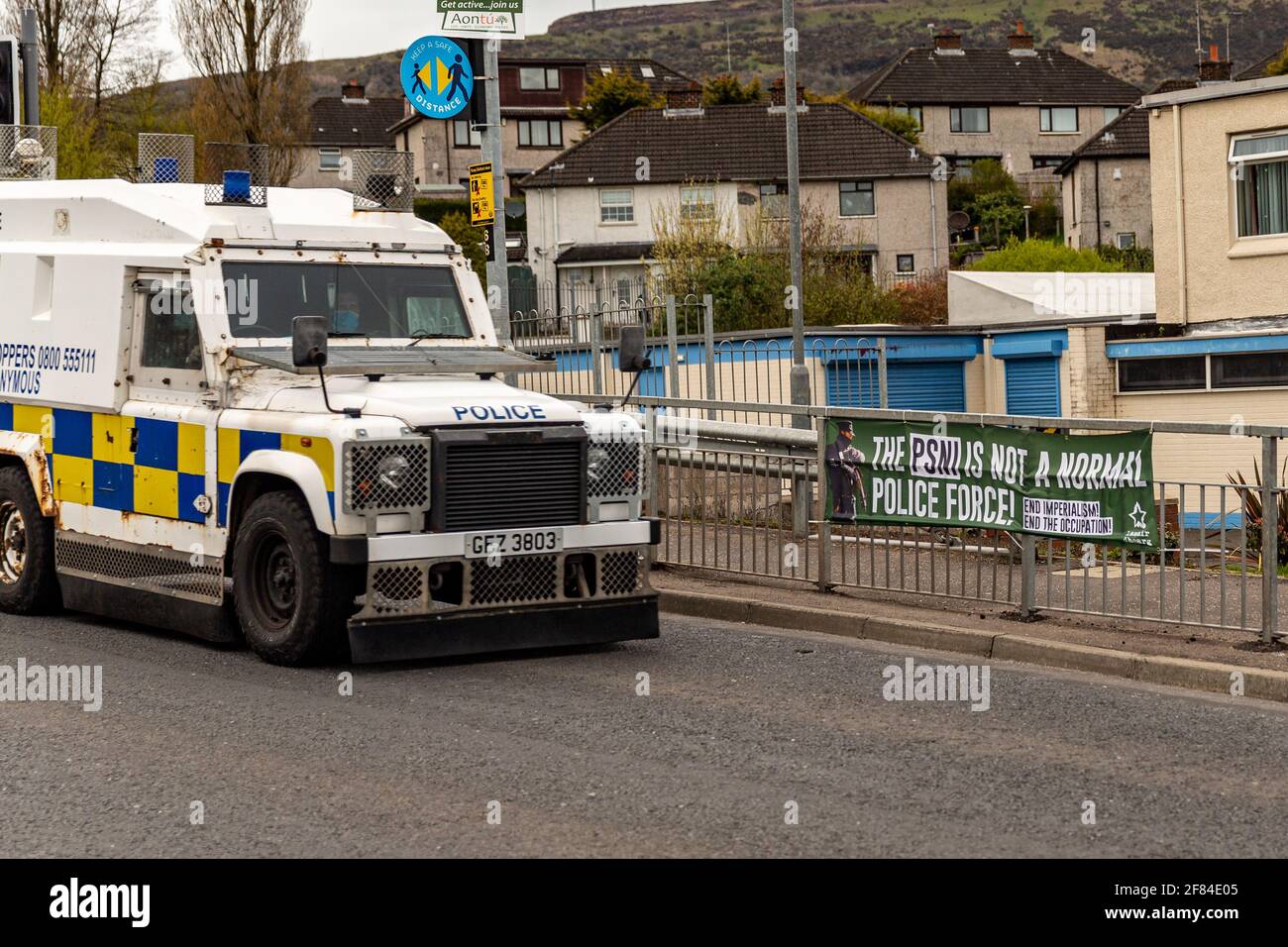 Psni police armoured landrover hi-res stock photography and images - Alamy
