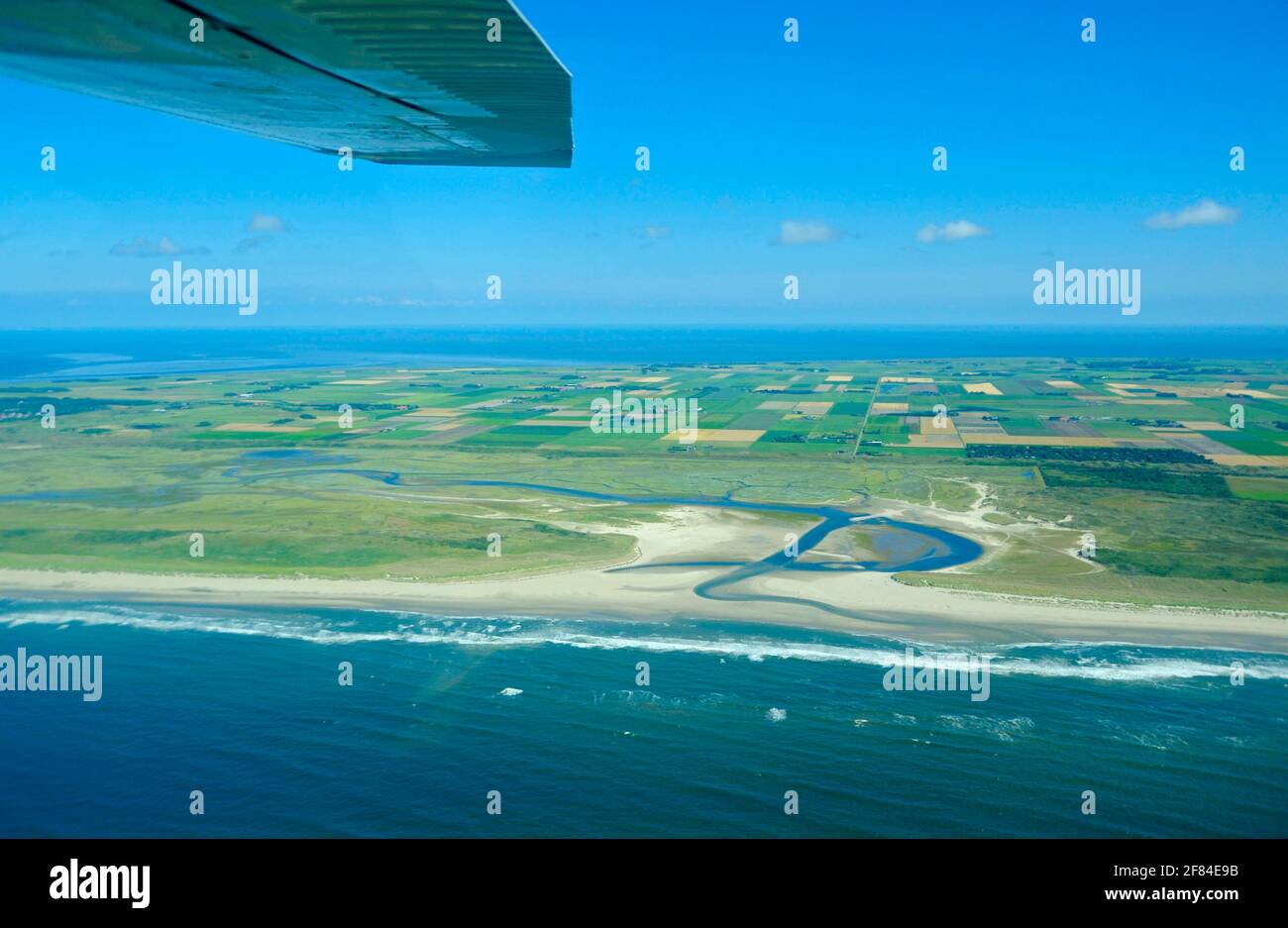 Pond, De Slufter nature reserve, Texel island, North Holland ...