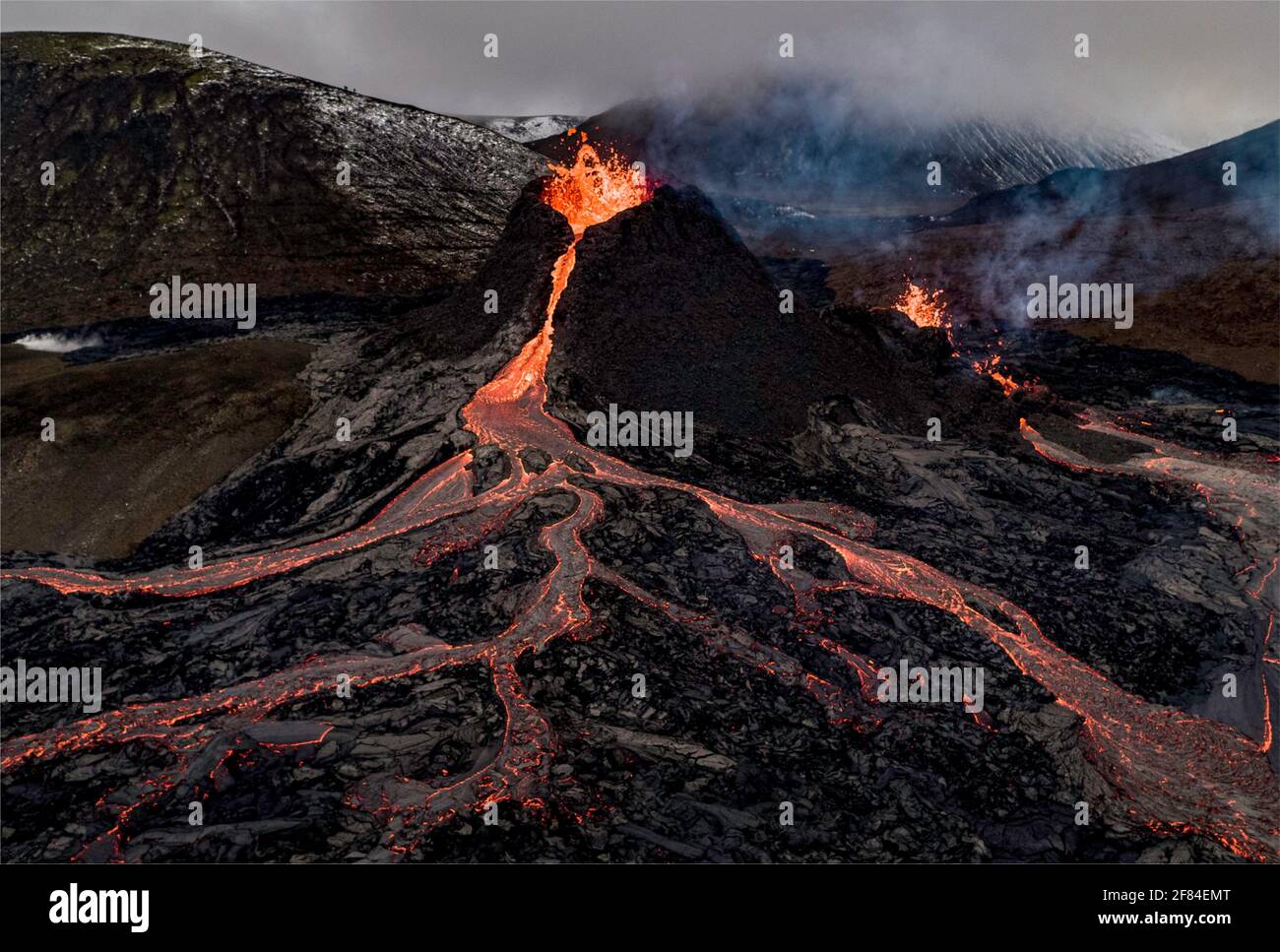 shield volcano background wallpaper Stock Photo - Alamy